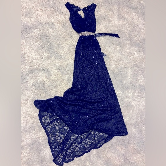 My Michelle | Dresses | My Michelle Blue Diamond Prom Formal Dress ...